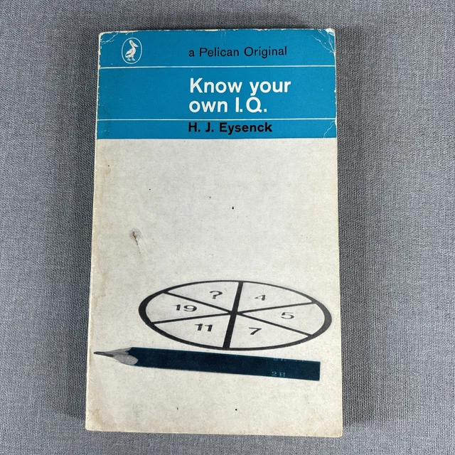 KNOW YOUR OWN IQ by Eysenck 1968 Vintage Paperback Book £5.65 - PicClick UK