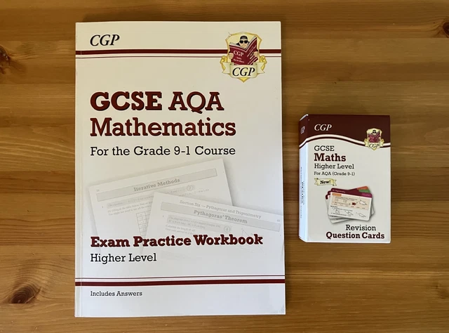 GCSE MATHS REVISION Workbook & Flashcards - AQA CGP £5.99 - PicClick UK
