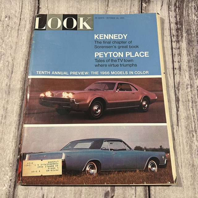 VTG LOOK MAGAZINE October 1965 Automoblile Models of 1966 in COLOR ...