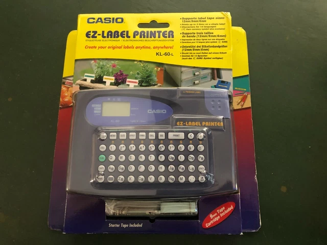 CASIO EZ-LABEL PRINTER Kl-60-L Electronic Labeler New Stock Bottom £91. ...
