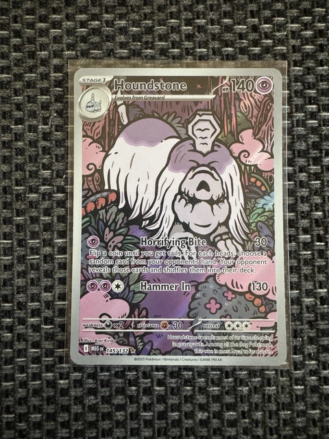 POKÉMON TCG MEGA Evolutions Houndstone Illustration Rare Holo Card 145/ ...