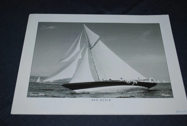 POSTER AFFICHE BOURDIN Pen Duick Eric Tabarly Cannes 1996 Avec ...
