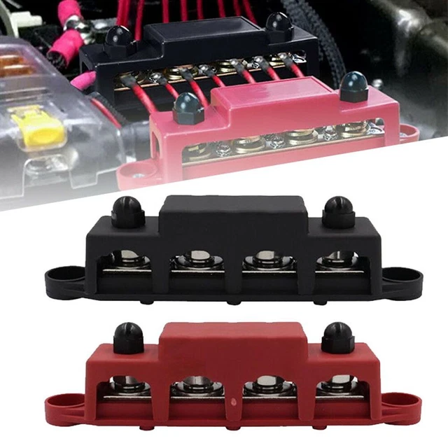 RV 48V 250A Panel Power Distribution Block M8 M10 Terminal Studs 4 Way Bus Bar £31.93 - PicClick UK