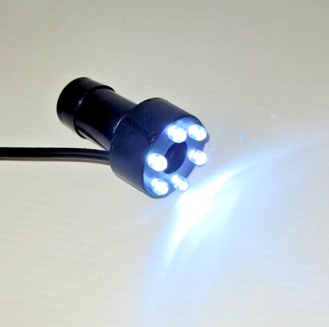 REPLACEMENT 6 LED White Ring Light with hose connector 12v 2-pin Water ...