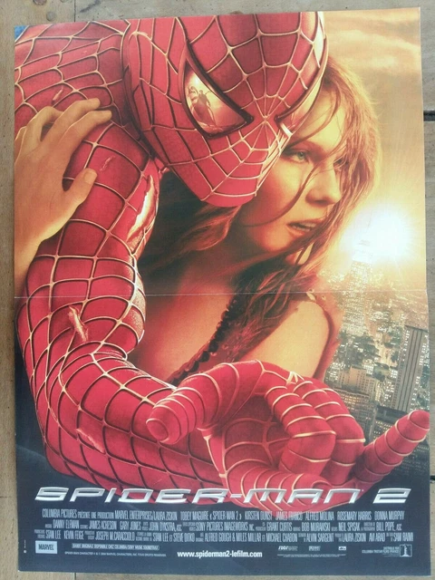AFFICHE SPIDER MAN 2 Sam RAIMI Tobey MAGUIRE Marvel Kirsten DUNST 40x60 ...