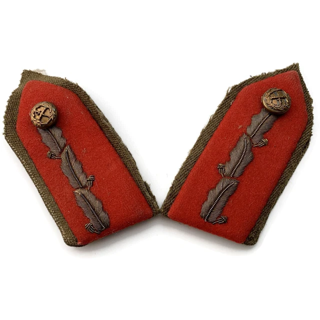 WW2 BRITISH MAJOR-GENERAL'S Epaulette Rank Insignia Baton Pips & Red ...