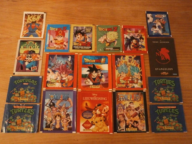 LOT 18 POCHETTES vides PANINI / SFC (Dragon Ball Z / Ken / TMNT /Ranma ...