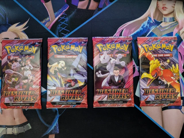 POKÉMON TCG S&V: Destined Rivals Booster Packs x4 (Complete Art) - NEW ...
