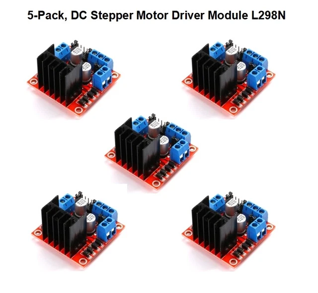 5PCS, L298N DC Stepper Motor Driver Module Dual H Bridge Control Board ...