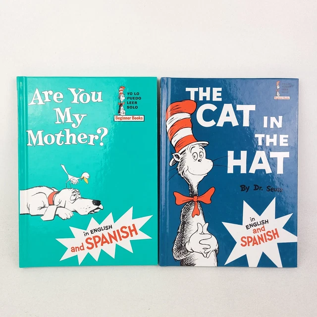 LOT OF 2 Dr Seuss in English & Spanish, The Cat in the Hat & Are You My ...