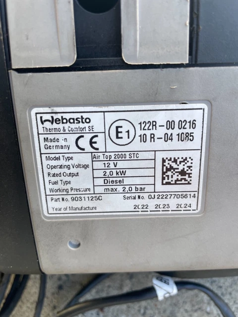 WEBASTO AIRTOP 2000 STC Diesel Heater 12V $668.18 - PicClick AU