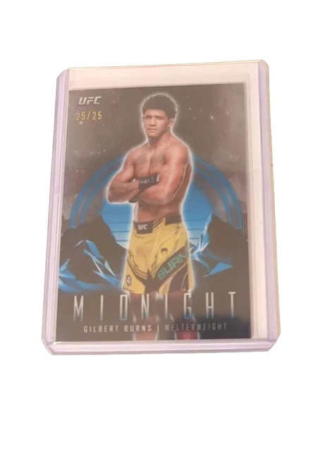 GILBERT BURNS UFC Topps alba della luna di mezzanotte parallelo 25/25 ...