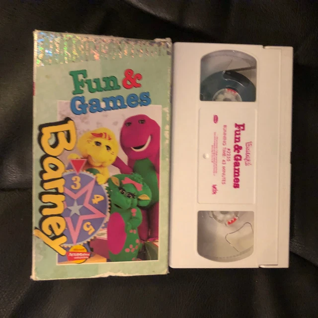 BARNEY'S FUN & Games - VHS Video - Pal - Video Rare Original cardboard ...