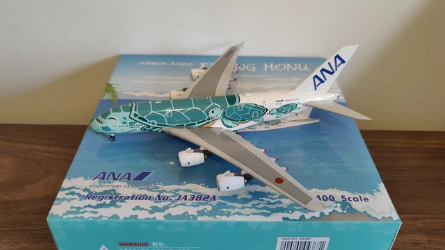ANA ALL NIPPON AIRWAYS Green Turtle Airbus A380 JA382A Model 1:400 ...