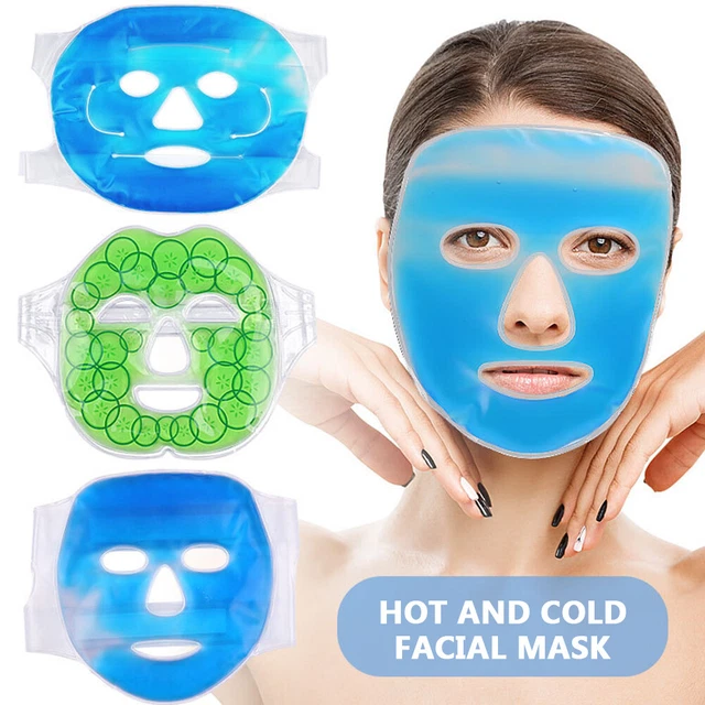 COOLING ICE MASK Full Face Cooling Mask Hot Cold Use Ice Face Mask for ...