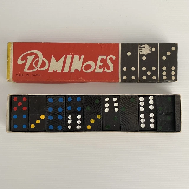VINTAGE WOODEN DOMINOES | Made In Japan | Rare | Free Postage $24.95 ...
