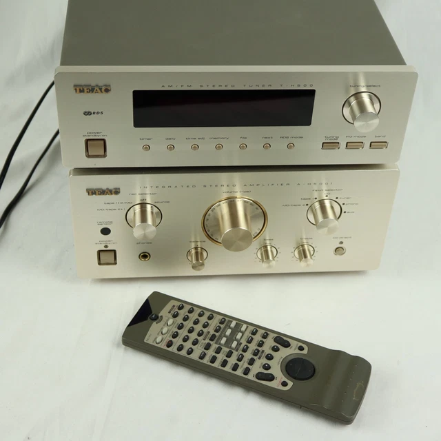 TEAC A-H500I AMPLIFIER and T-H500 Tuner AM/FM radio HI-Fi system set ...