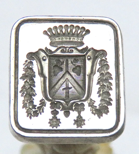 SCEAU CACHET ARMOIRIES Argent, Ordre St Louis + Légion d’Honneur ...