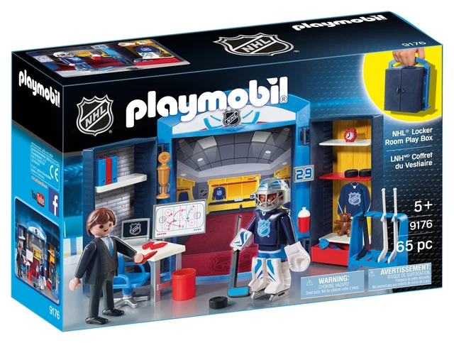 PLAYMOBIL NHL LOCKER Room Play Box Building Set 9176 EUR 32,36 ...