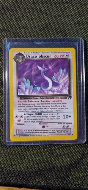 CARTE POKEMON DRACO Obscur Rare Non Holo Team Rocket Ed2 33/82 État ...