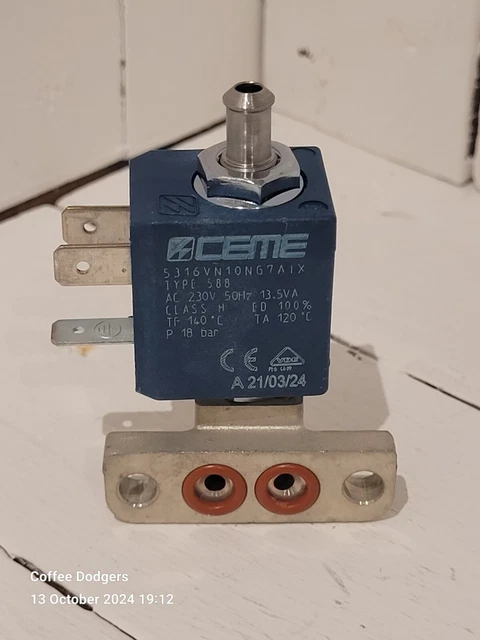 GAGGIA CLASSIC CEME Solenoid Valve Exhaust. Fitted 2010-2015 Made in ...