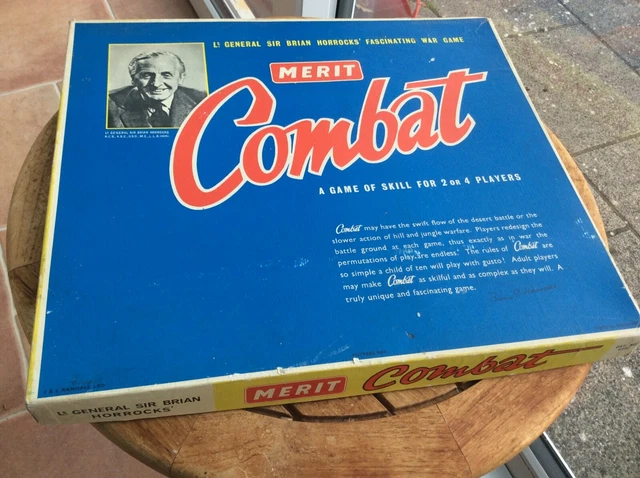 VINTAGE MERIT COMBAT war board game 1960/70s. Two full sets in one box ...
