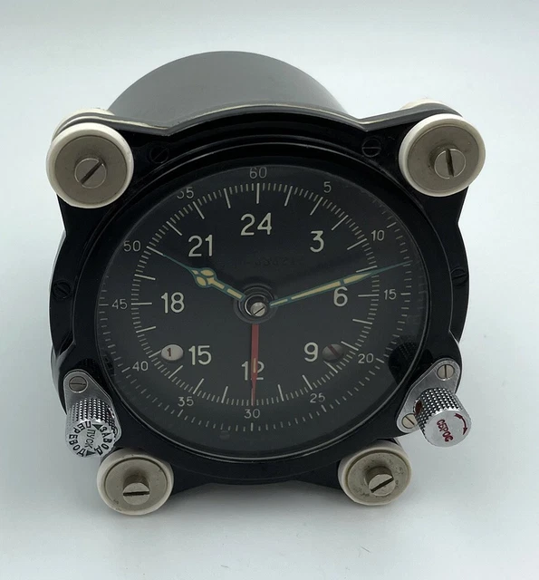 129-CHS 55M USSR Military AirForce Aircraft Cockpit Clock Achs-1 ...