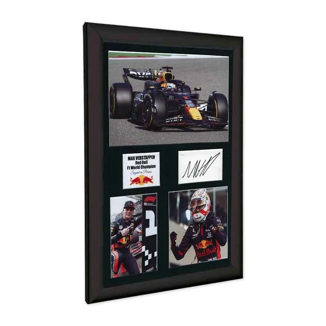 MAX VERSTAPPEN WORLD Champion Red Bull F1 GP Hand Signed Mounted/Frame ...