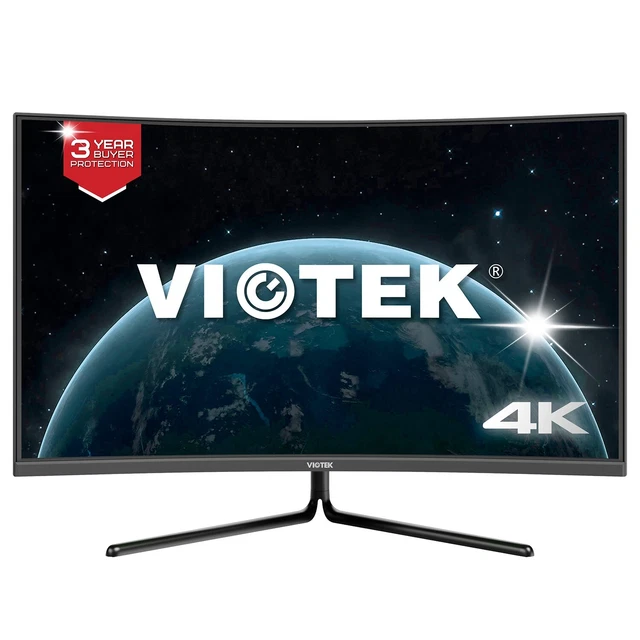 VIOTEK 32& CURVED 4K Monitor 3840x2160p Gaming/Office/Movies/Streaming ...