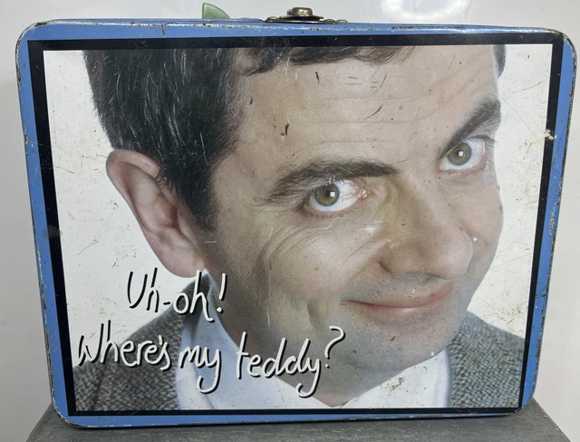 MR. BEAN LUNCH Box Vintage EMPTY Collectible Tin Container Decor Broken ...