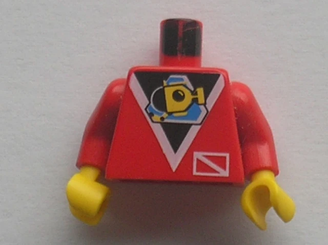LEGO RED TORSO Divers Submarine Logo 973px52c02 Minifig div010 Set 6560 ...