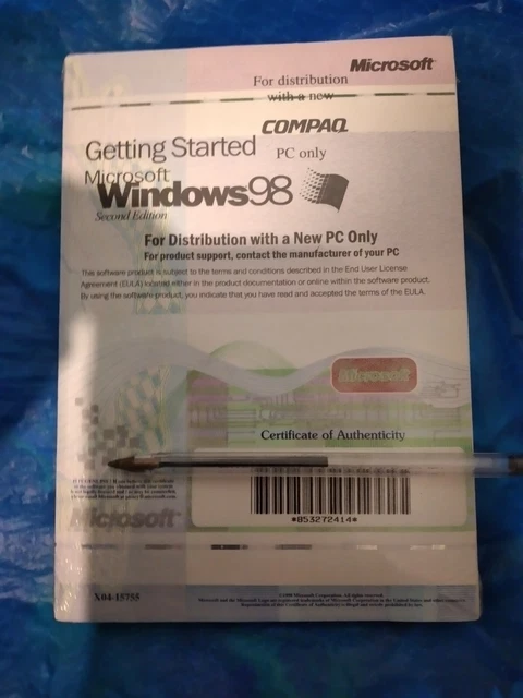 MICROSOFT WINDOWS 98 Operating System - Microsoft - New Sealed - £19.99 ...