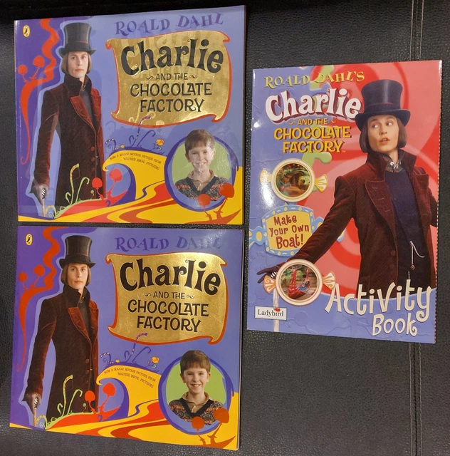 3 BOOKS CHARLIE And The CHOCOLATE FACTORY Roald DAHL Willy Wonka ...