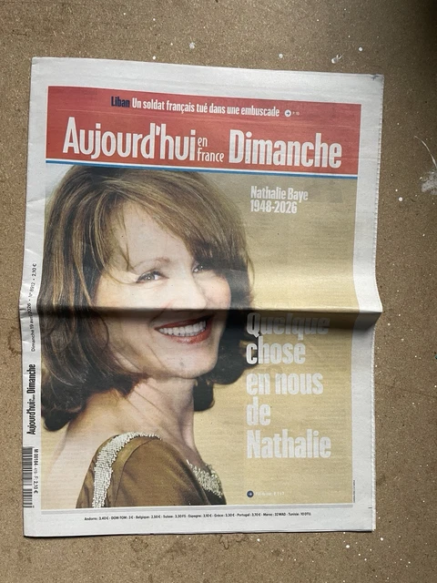 JOURNAL AUJOURD’HUI EN France Dimanche Nathalie Baye 19/04/2026 EUR 5 ...