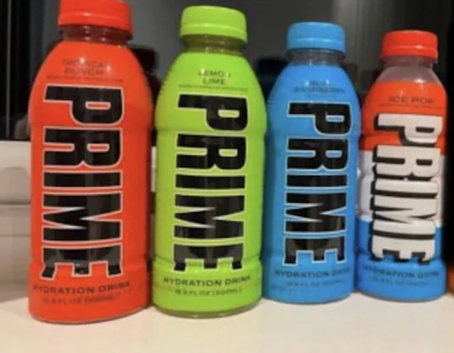 PRIME DRINK BY Logan Paul x KSI. EMPTY BOTTLES, Red/blue/ice pop/green ...