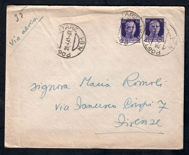 POSTA MILITARE 1942 Lettera PA da PM 91 a Firenze (CA) EUR 12,00 ...