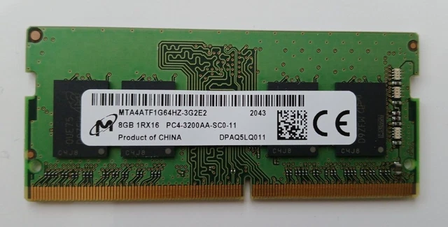 MICRON MTA4ATF1G64HZ-3G2E2 8GB PC4-25600 DDR4-3200 SODIMM Laptop RAM £9 ...
