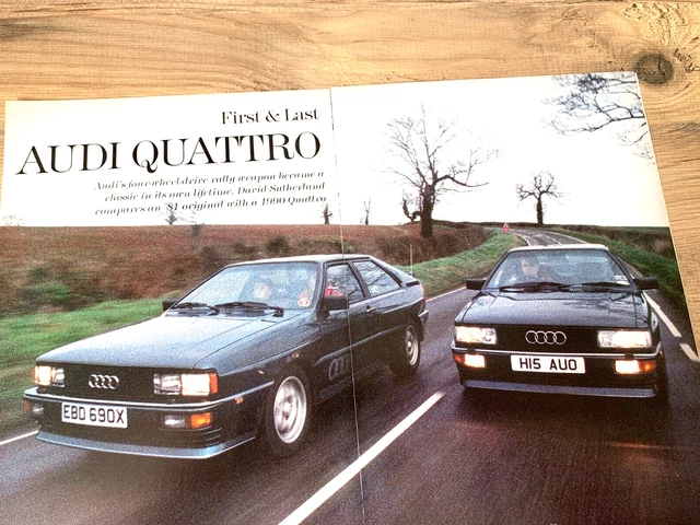 AUDI UR QUATTRO First & Last - Frameable Original Press Car Road Test ...