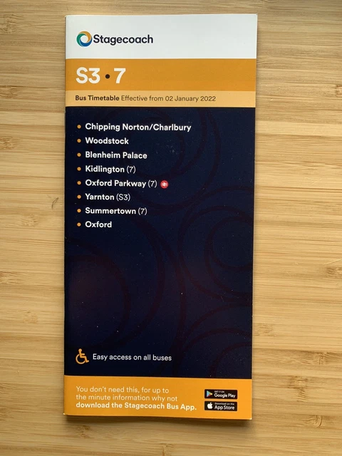 STAGECOACH OXFORD ROUTE S3 Blenheim/Woodstock bus timetable Jan 2022 ... STAGECOACH OXFORD ROUTE S3 Blenheim/Woodstock bus timetable Jan 2022 ...