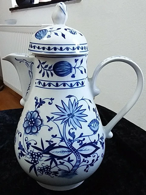 PORZELLAN KAFFEEKANNE ZWIEBELMUSTER Kahla Thüringen DDR H27 cm EUR 49,50 - PicClick DE