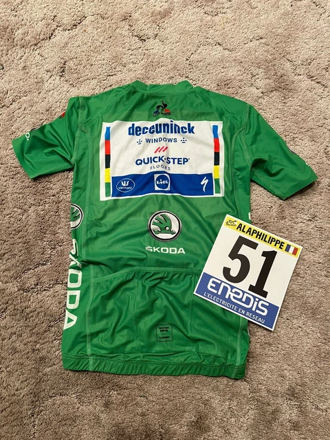 TOUR DE FRANCE Green Jersey Alaphilippe Dossard Bib £395.61 - PicClick UK