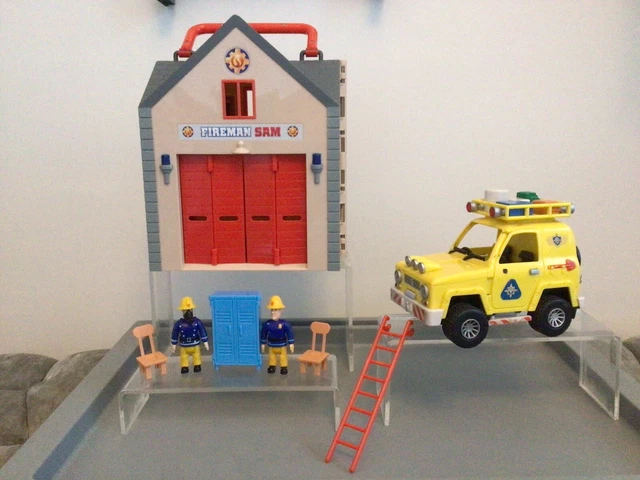 FIREMAN SAM PONTYPANDY Rescue Fire Station Playset & Mountain Rescue ...