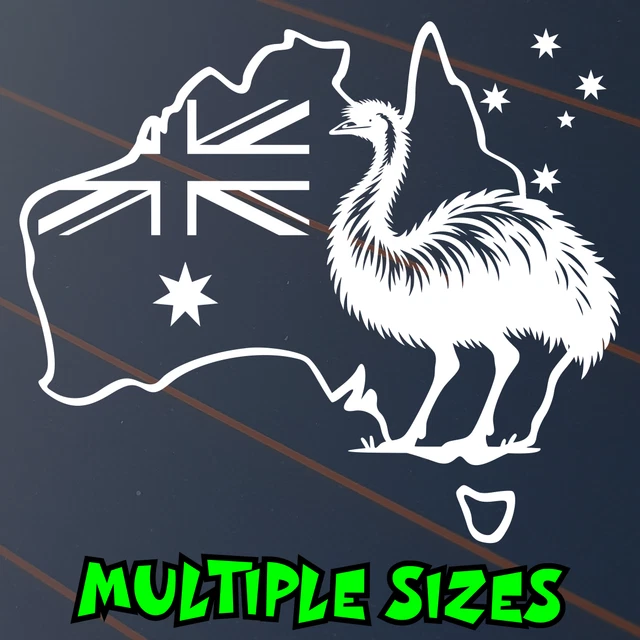 AUSTRALIA EMU STICKER Car Decal Southern Cross Australian Bird Animal ...