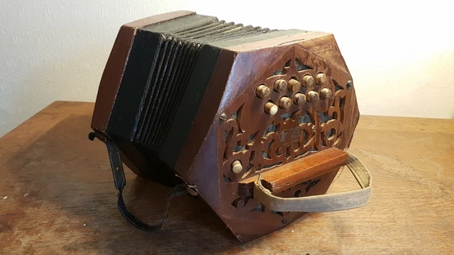 VINTAGE ANTIQUE ANGLO Concertina Made In Germany £99.99 - PicClick UK