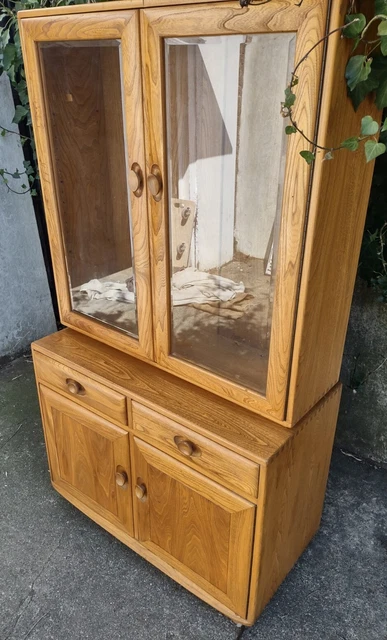 Vintage Ercol Windsor Display Cabinet Mid Furniture Light Century Cupboard £19500 Picclick Uk 