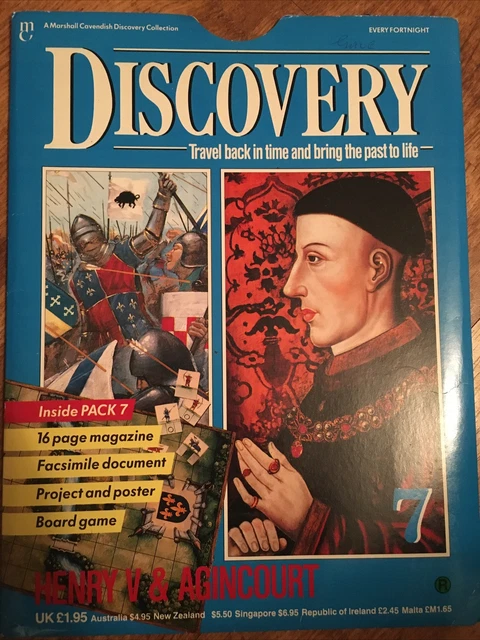DISCOVERY MAGAZINE MARSHALL Cavendish issue 7-Henry V & Agincourt £9.95 ...