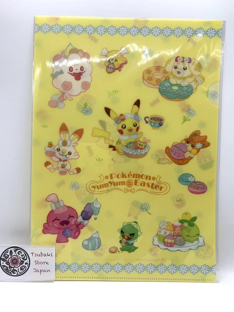 POKEMON CENTER ORIGINAL Pikachu A4 Plastic File Yum Yum Easter ...