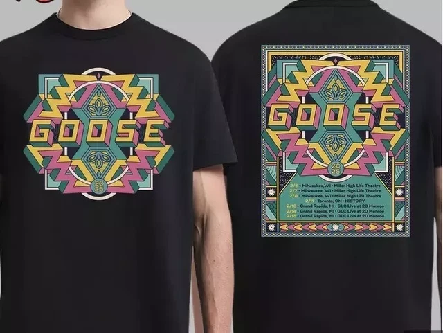 GOOSE BAND WINTER Tour 2025 Tour Dates List Two Sides Unisex T-Shirt £ ...