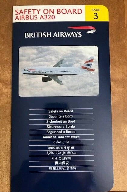 BRITISH AIRWAYS SAFETY card folder Airbus A321neo - issue 1 £4.99 ...