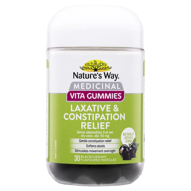 NATURE'S WAY MEDICINAL Vita Gummies Laxative & Constipation Relief 30 ...